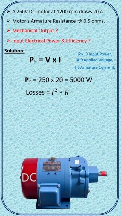 | How to Calculate Efficiency of a DC Motor | How to Calculate Output ...