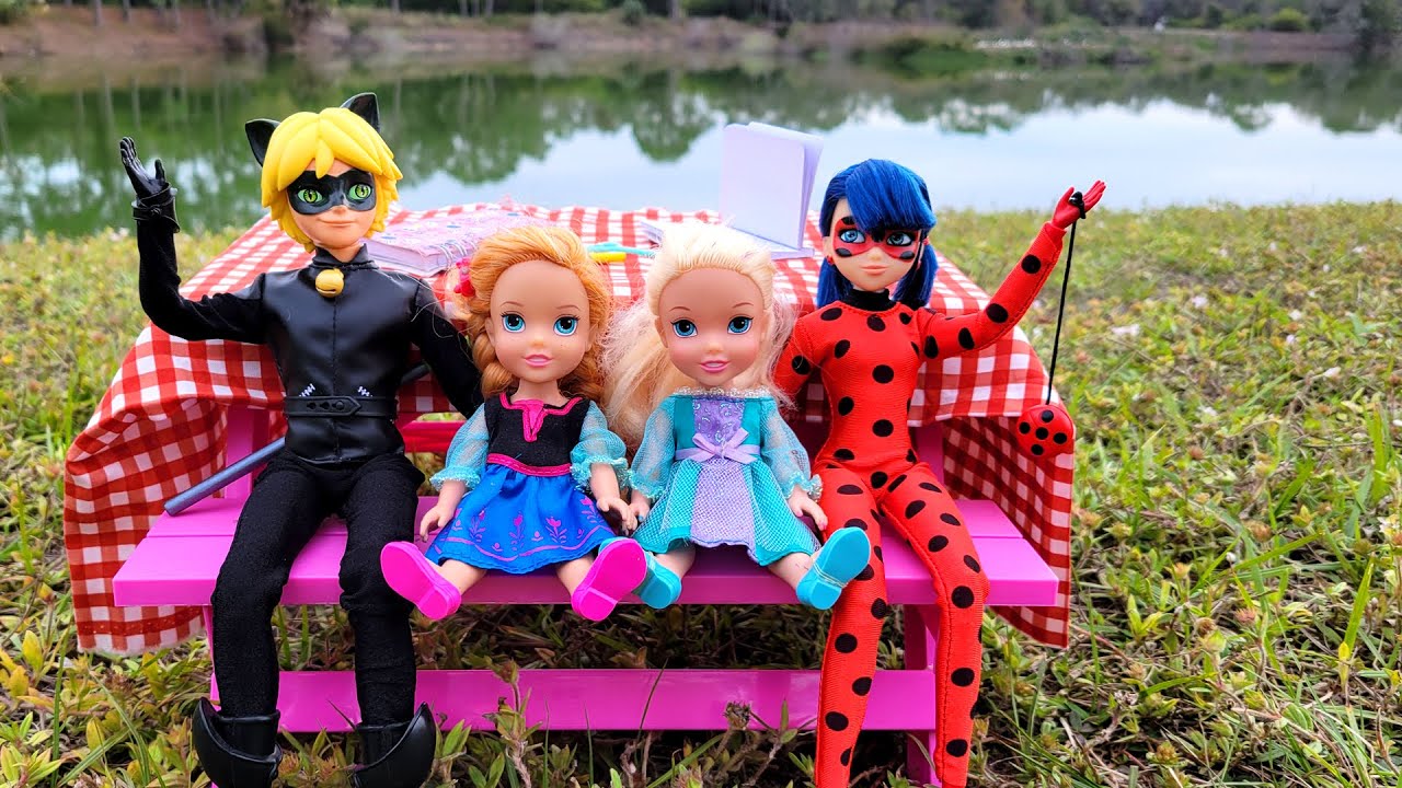 Lost Homework ! Who will help Elsa & Anna toddlers ? Barbie dolls - YouTube