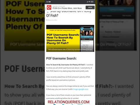 POF Username Search: How To Search By Username On Plenty Of Fish? # ...