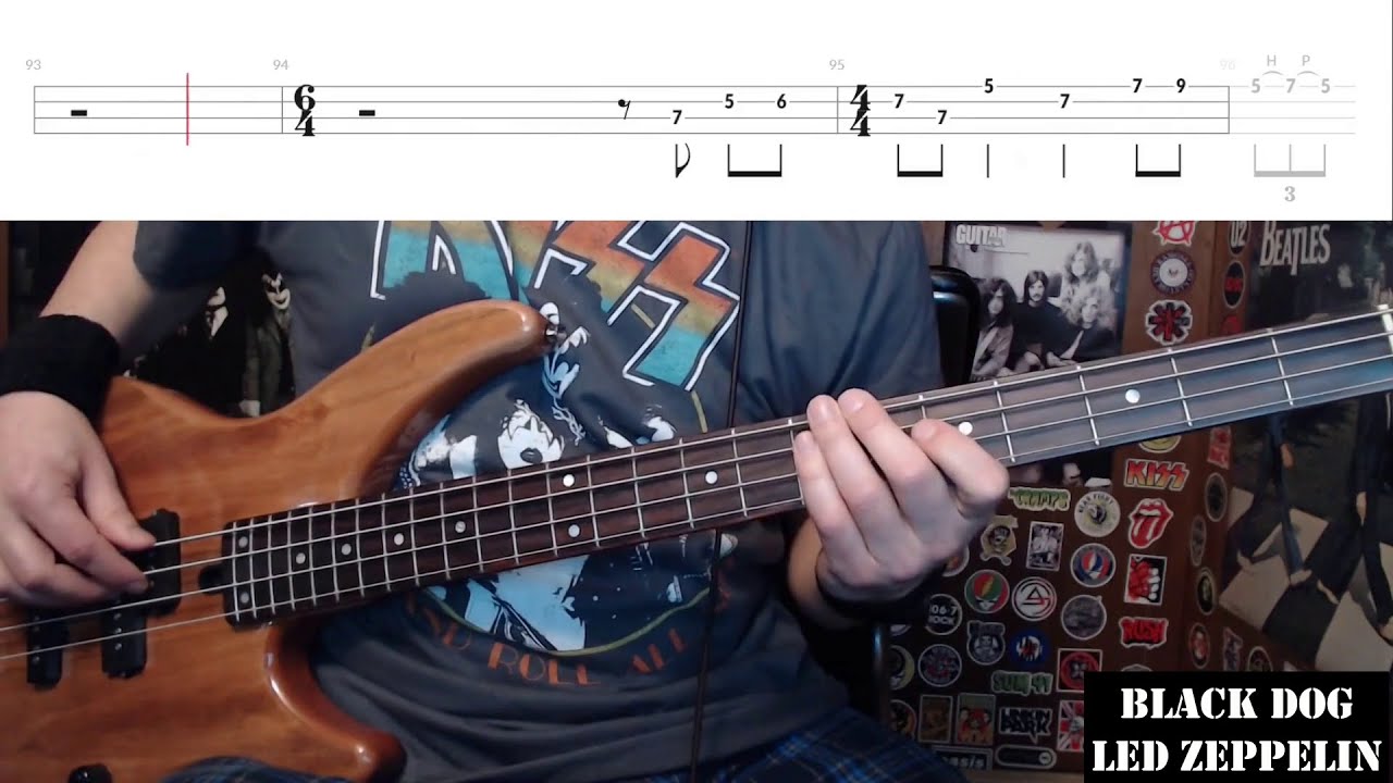 Black Dog by Led Zeppelin - Bass Cover with Tabs Play-Along - YouTube