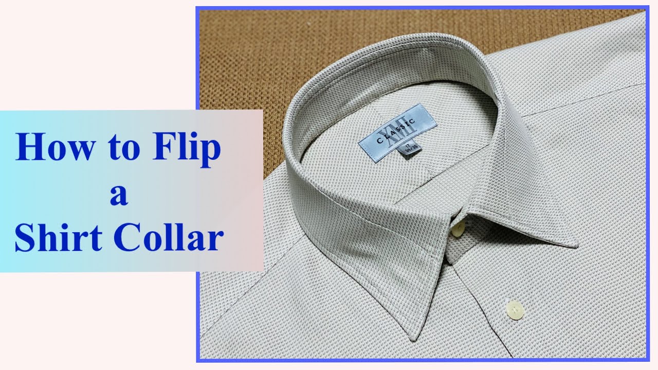 How to flip and attach a shirt collar - YouTube