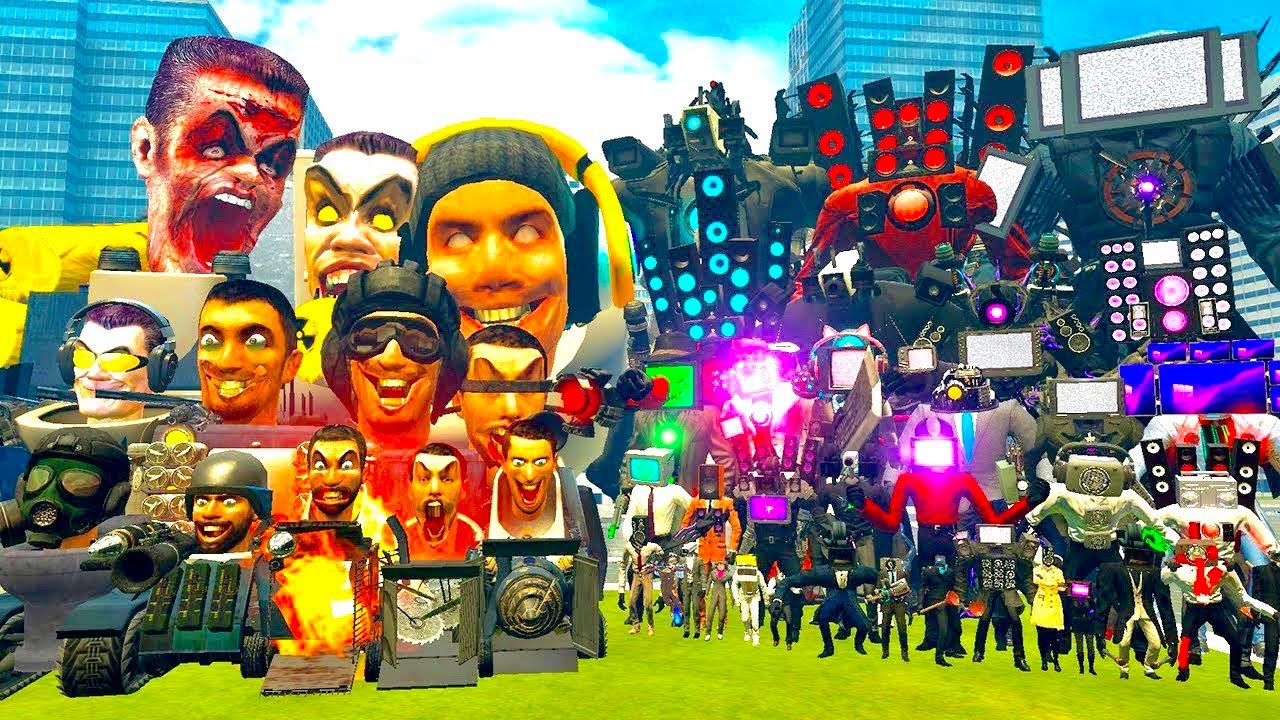 TV MAN SUPER, CAMERAMAN TITAN AND SPEAKERMAN BULK VS 1-73 SKIBIDI ...