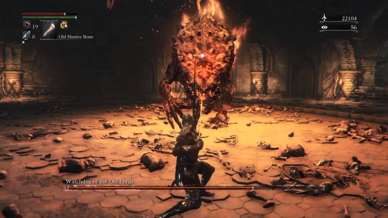 Bloodborne: Simon's Bowblade v Defiled Watchdog - YouTube