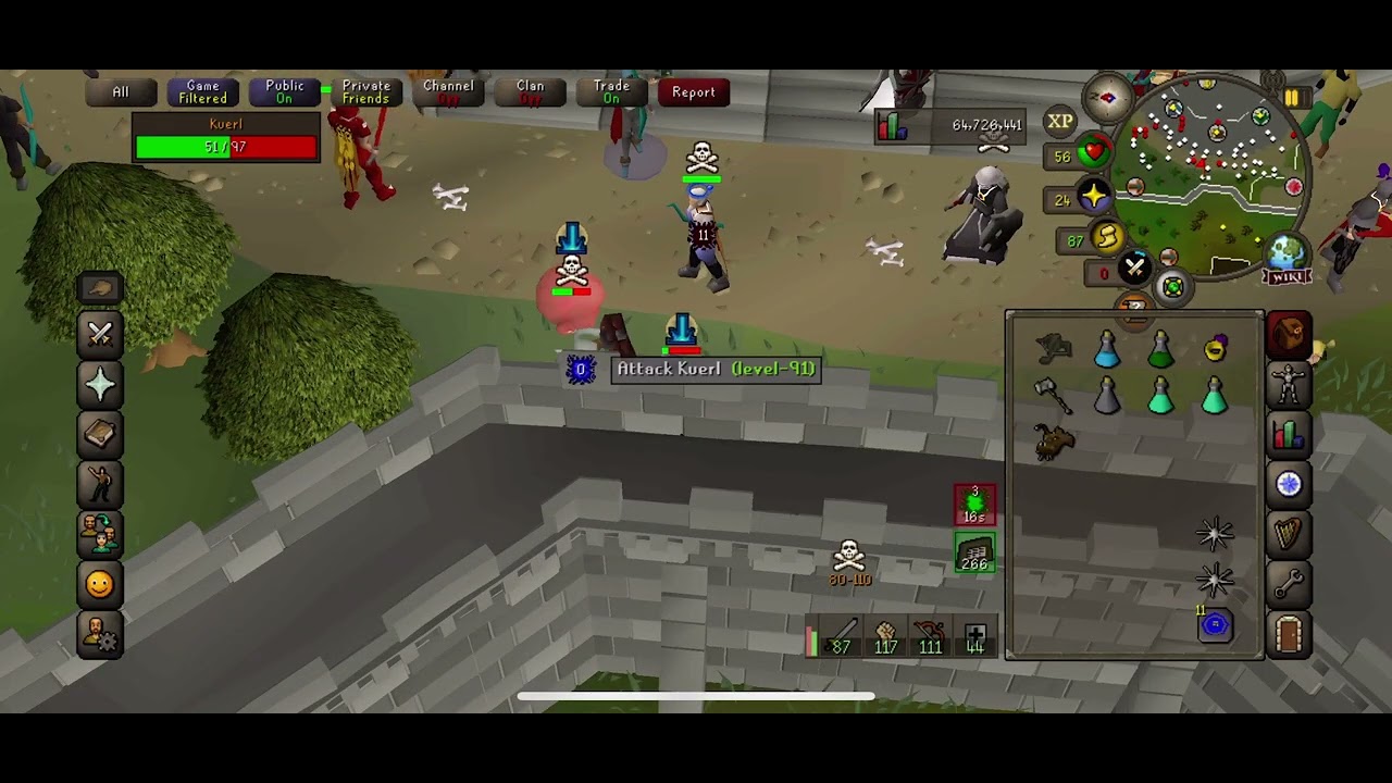 The best pker in osrs mobile pking - YouTube