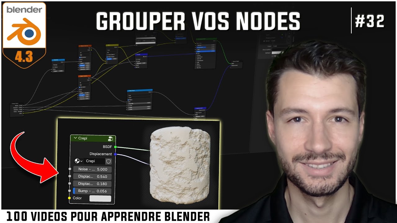 #32 | CREER DES GROUPES DE NODES - Apprendre Blender en 100 vidéos [TUTO FR] - YouTube