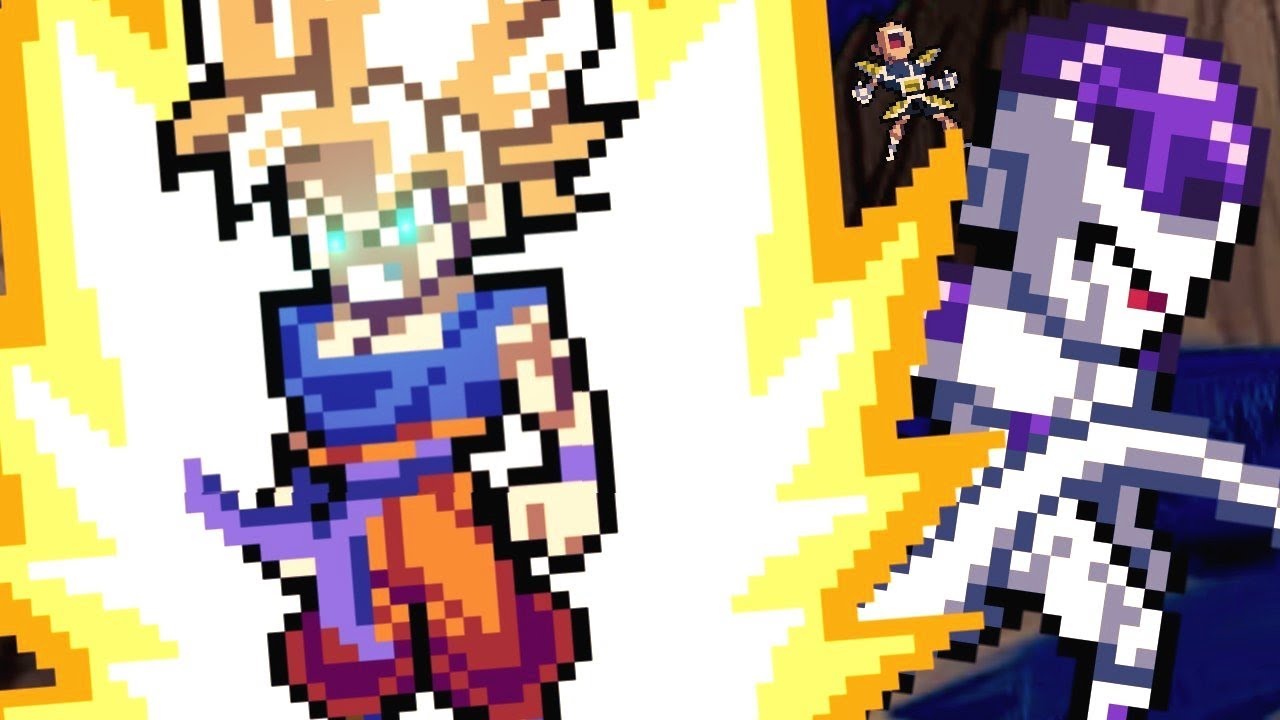 Goku turns into Ssj - Sprite Animation - YouTube