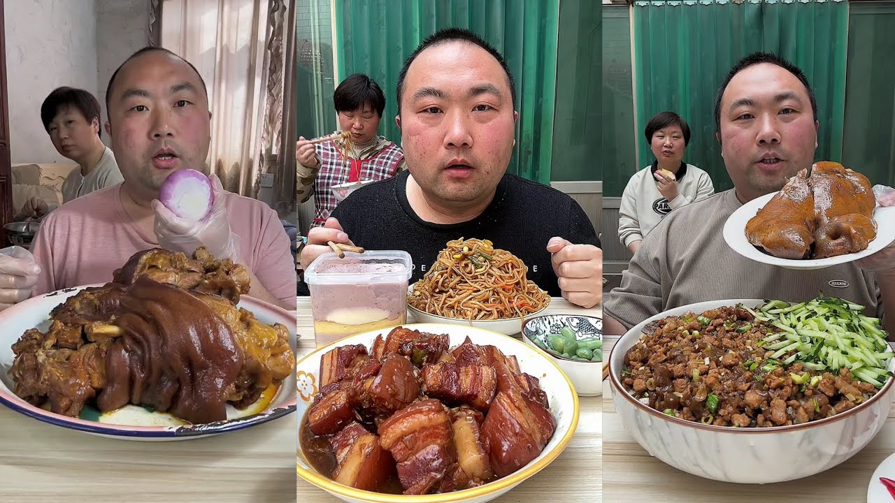 Yummy #25 : Eat pig brain belly pork, bone head pig 🐷, Noodles🍜🍜.. # ...