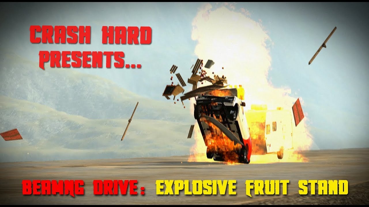BeamNG Drive - Explosive Fruit Stand - YouTube
