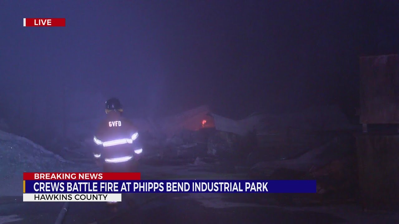 Crews battle commercial structure fire on Industrial Drive in Hawkins ...