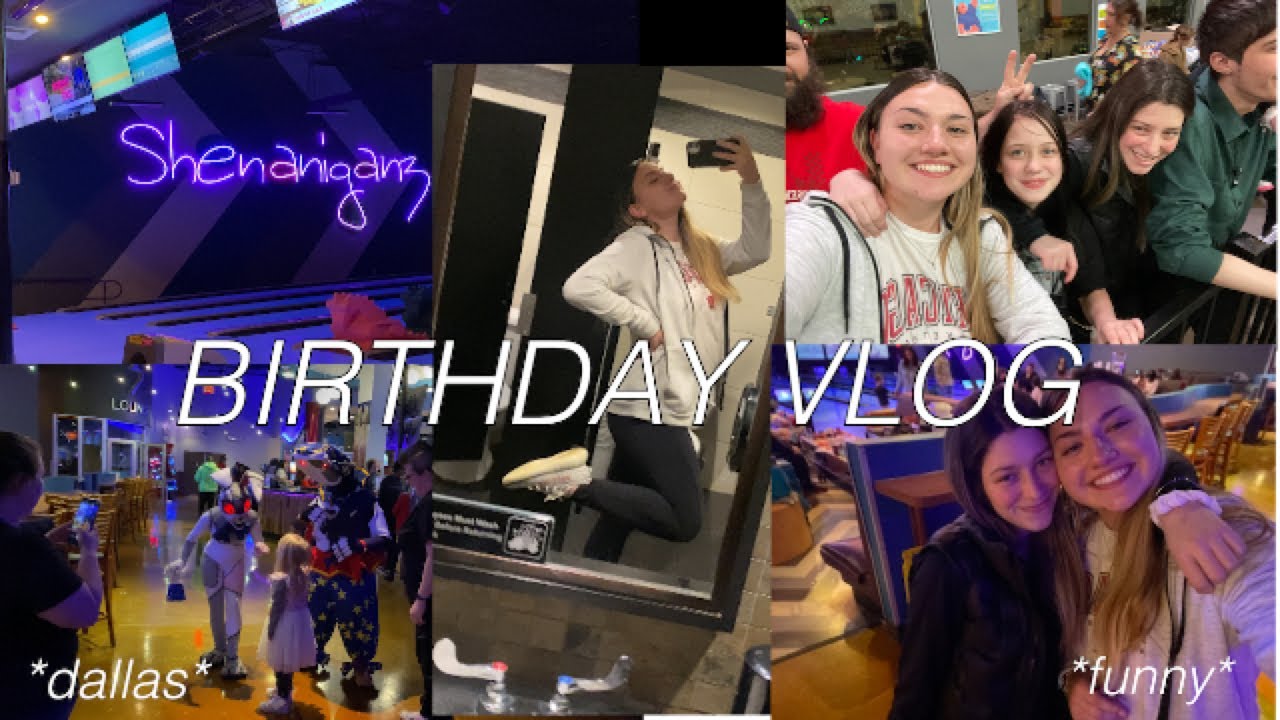 BIRTHDAY VLOG 🎉 | arcade, bowling, Dallas, family vlog, travel *funny* - YouTube