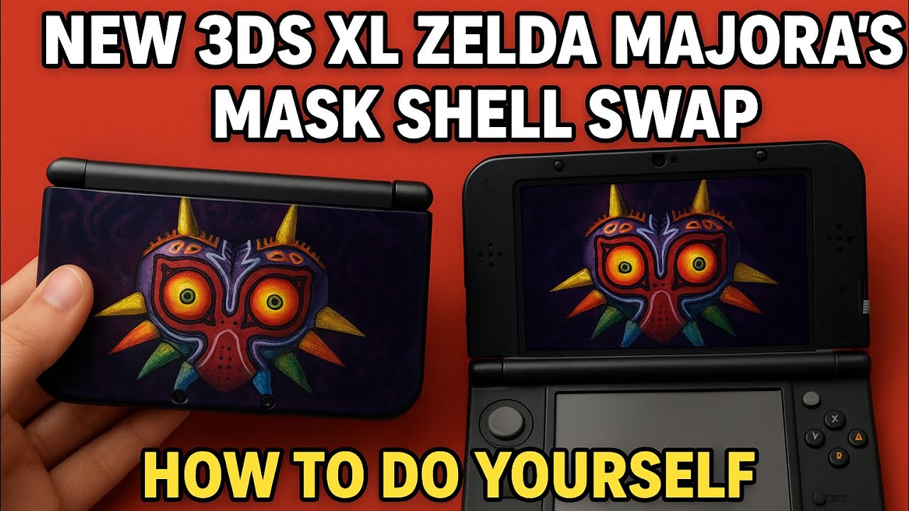 New 3DS XL Zelda Majora’s Mask shell swap how to do yourself for $12 on ...