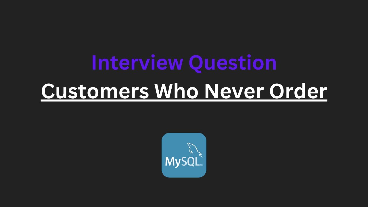 Customers Who Never Order Leetcode 183 Python Youtube