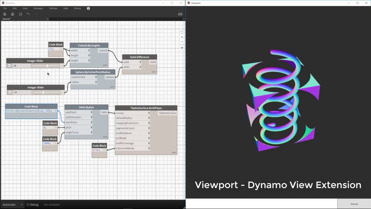 Dynamo Viewport - A Custom WebGL Geometry Viewer for Dynamo (Open Source) - YouTube