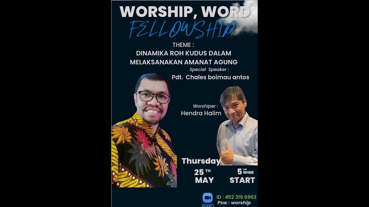 DINAMIKA ROH KUDUS , Pdt. Chales boimau antos. Worshipper Hendra Halim ...