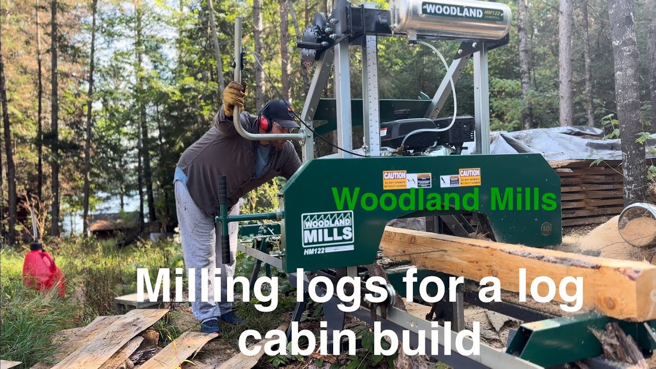 Woodland Mills Sawmill - Milling Lumber for Cabin Build - YouTube