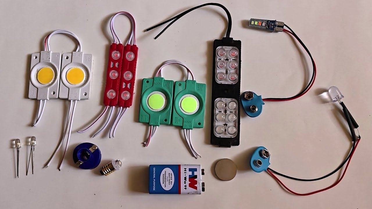 Different Led Lights for Science Projects - Quick Demo - YouTube