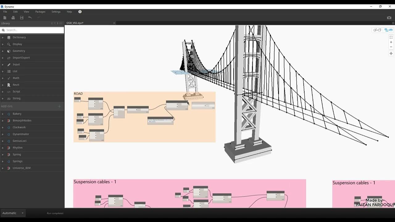 Golden Gate Bridge modeling in Dynamo - YouTube