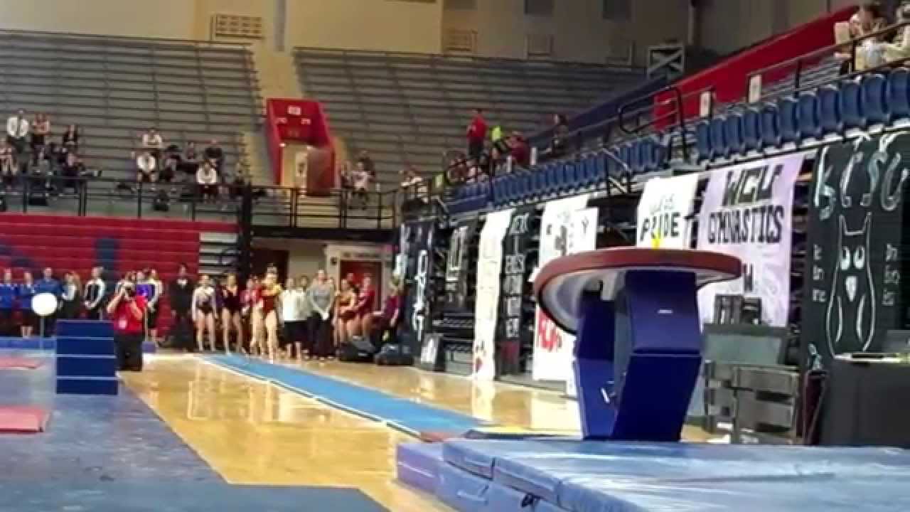 SPU GYMNASTICS: Maria Hundley vault final (Apr. 12, 2015) - YouTube