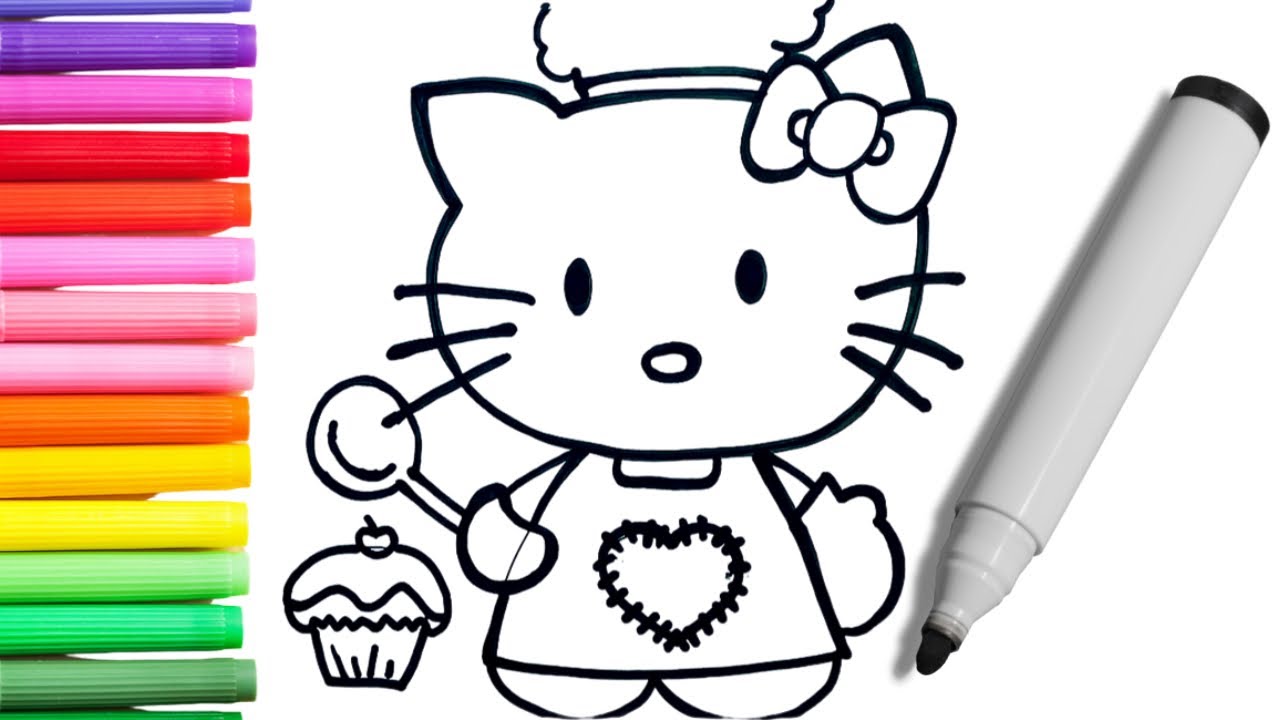 🐾💕Let’s Draw Chef Hello Kitty! Fun Art for Kids! - YouTube