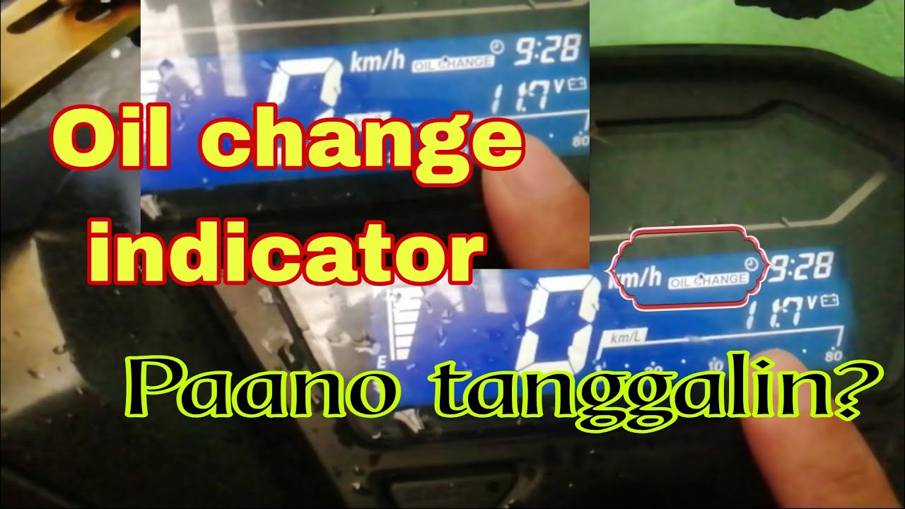 Paano mag Reset ng OIL CHANGE Indicator sa Dashboard ng Honda Click ...