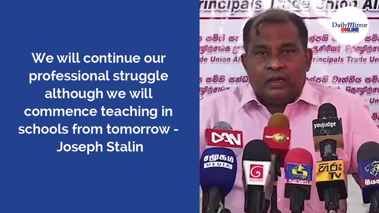 We will continue our professional struggle by teaching in schools from ...