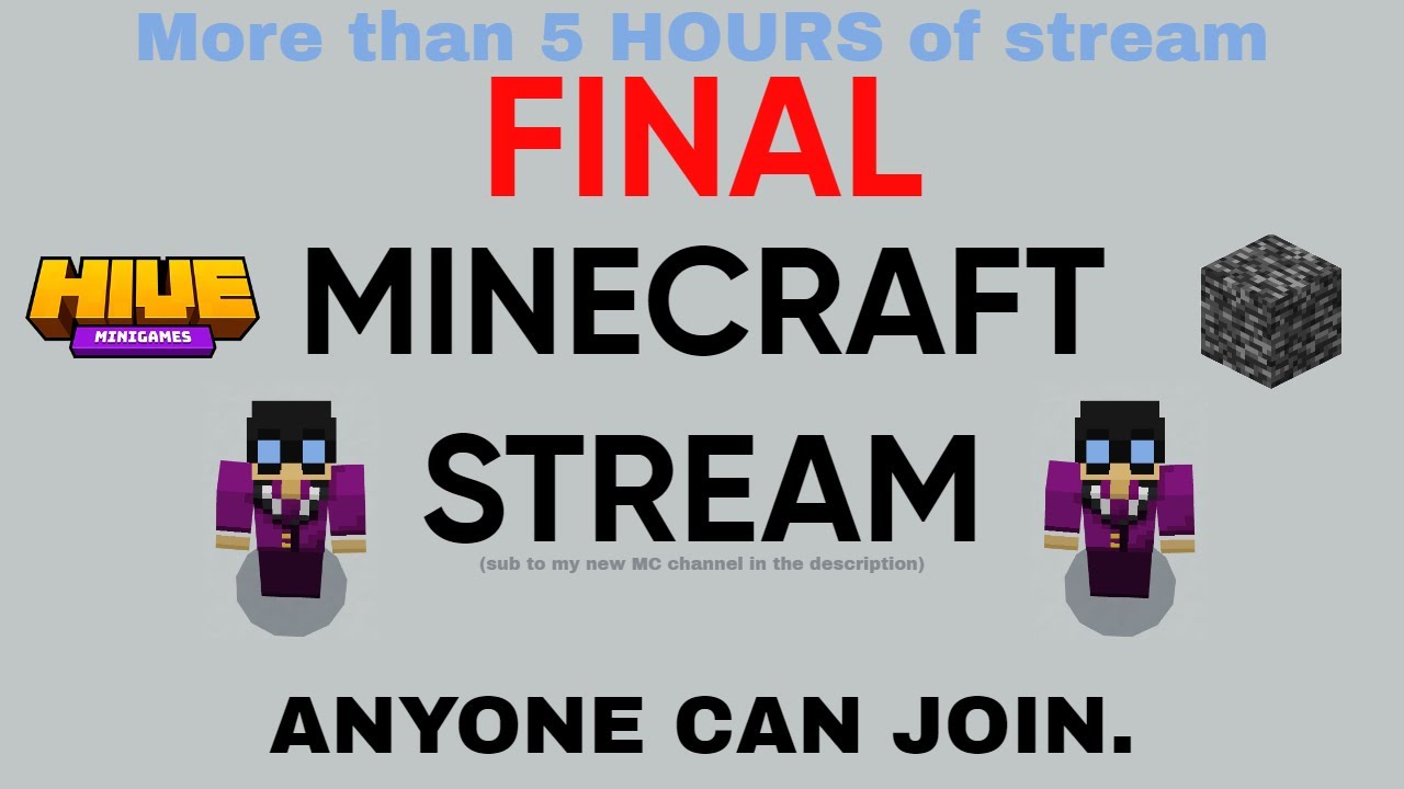 FINAL MINECRAFT STREAM. ANYONE CAN JOIN ( Minecraft Bedrock ) SUB TO ...