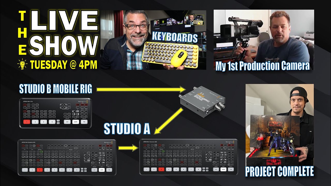 Combine Two "ATEM MINI EXTREME ISO" Studio B Update, & Batman Project Done. - YouTube