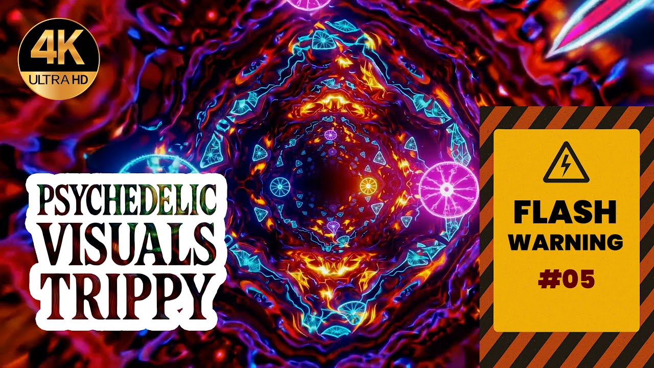 4K LONG Trippy Videos #05 - FLASH WARNING - Trippy Strobe Lights ...