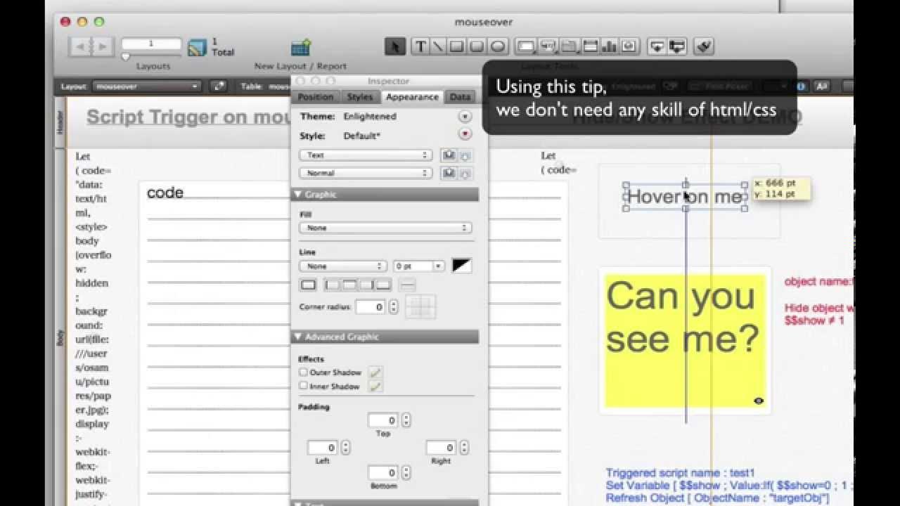 Web Viewer Labo ~Script Trigger on mouseover2~ - YouTube
