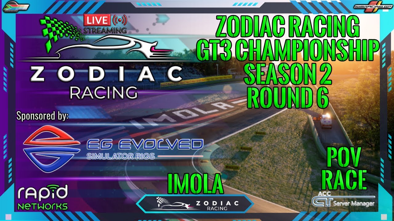 Zodiac Racing POV GT3 Championship S2 R6 Imola - YouTube