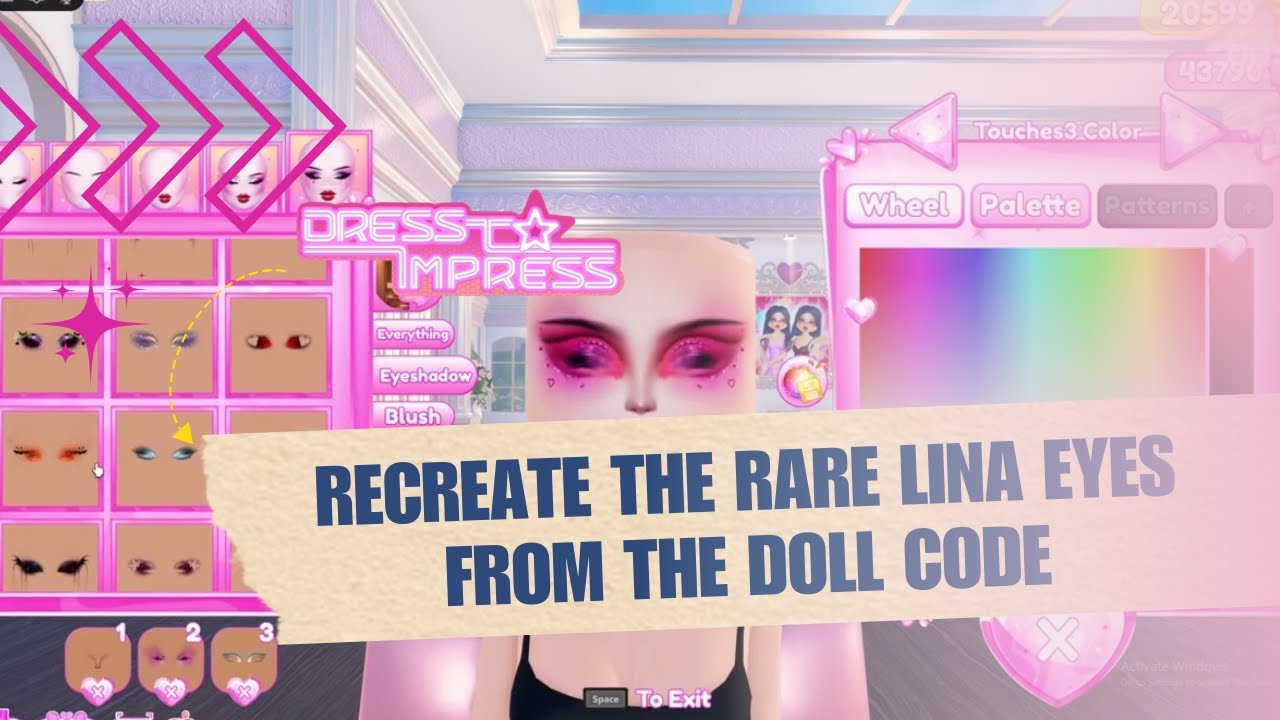 Recreate The RARE Lina Eyes From The Doll Code On Dress To Impress ...