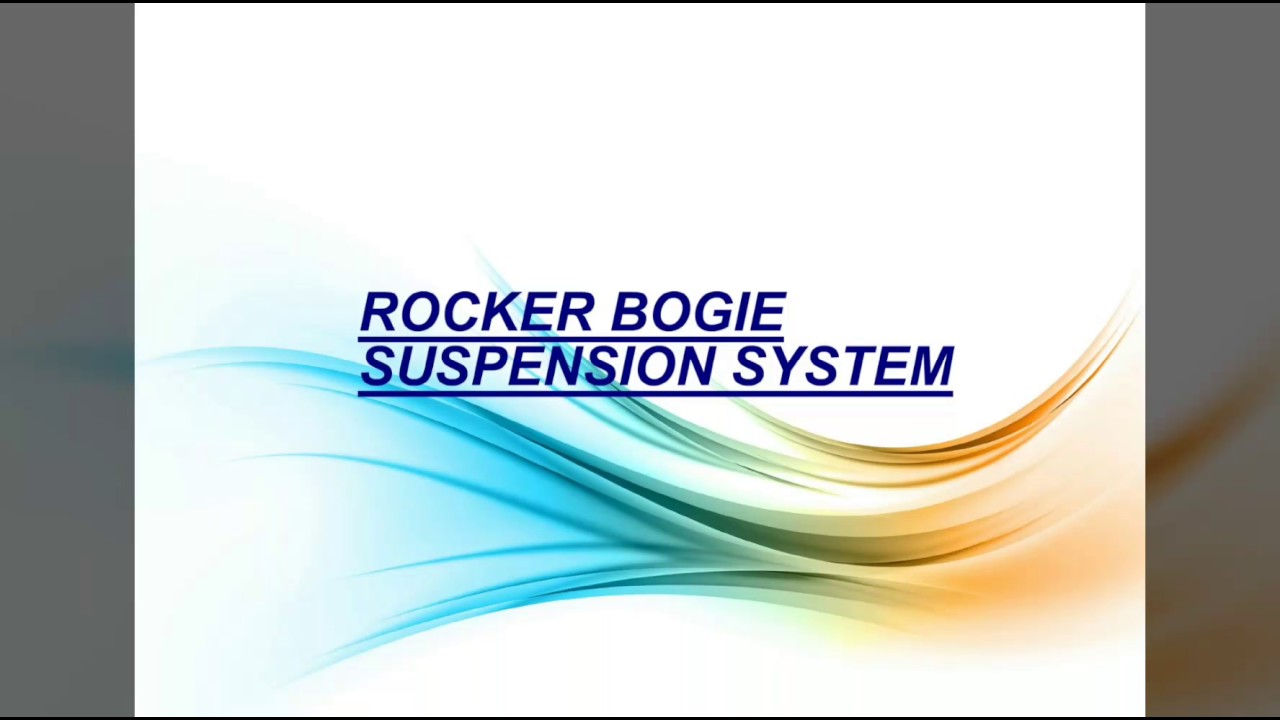 Rocker bogie suspension system - YouTube