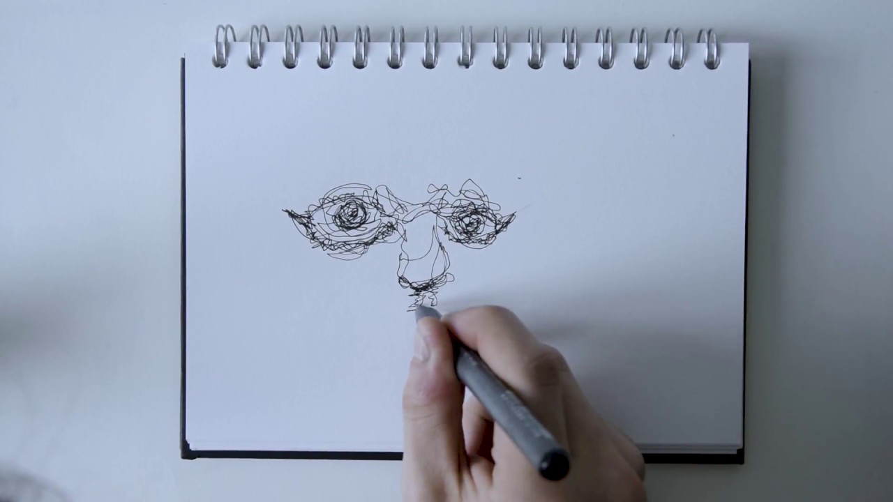 One line drawing // abstract portrait - YouTube