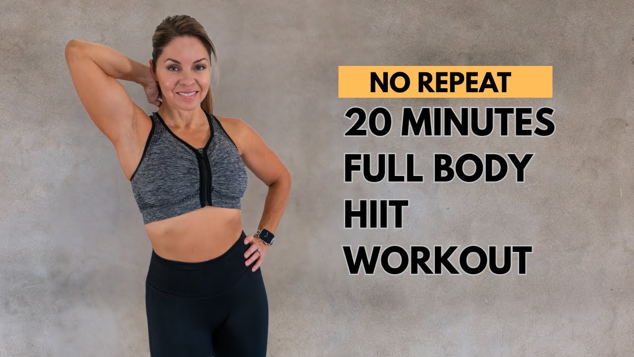 20-Minute NO EQUIPMENT HIIT Workout (Full Body BURN at Home – Jump for ...