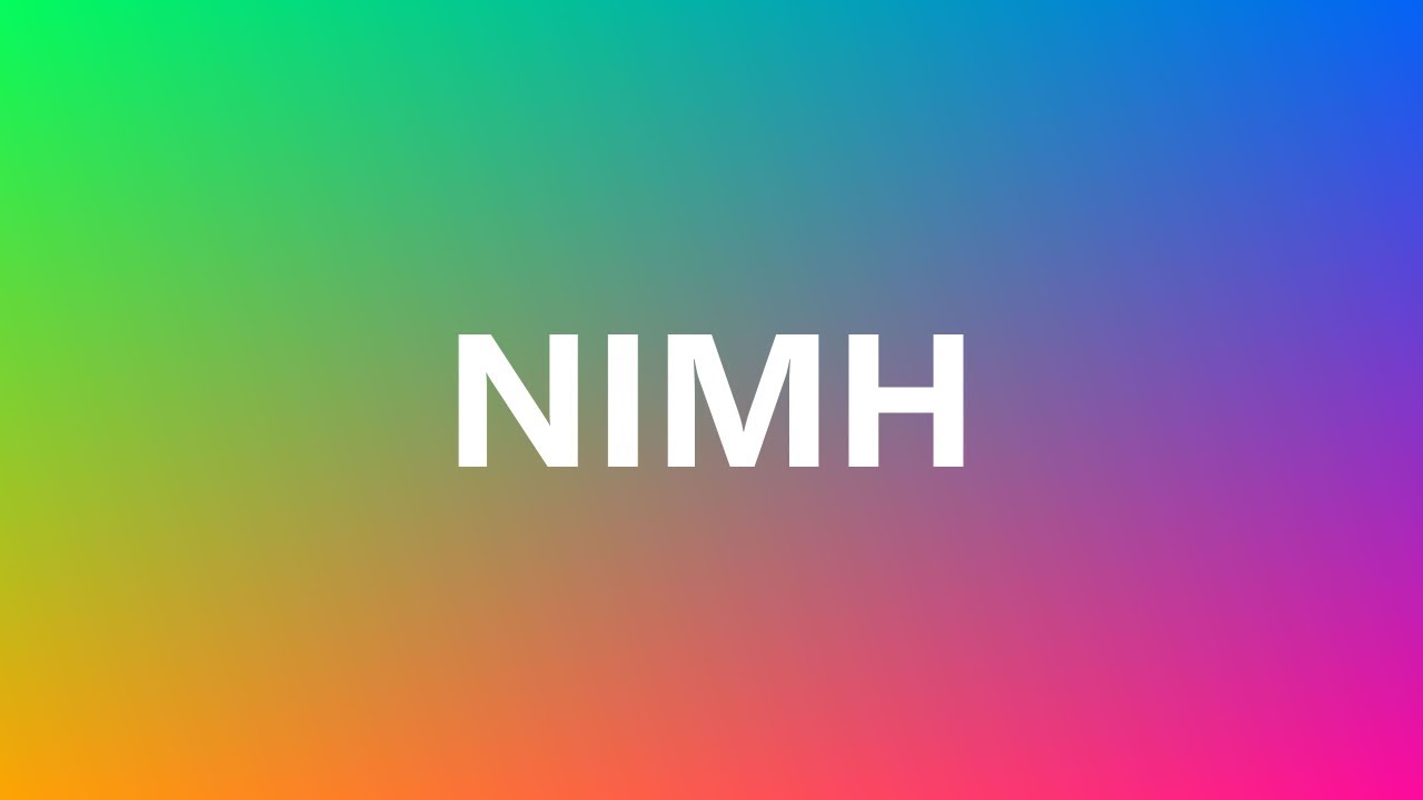NIMH - Medical Definition and Pronunciation - YouTube