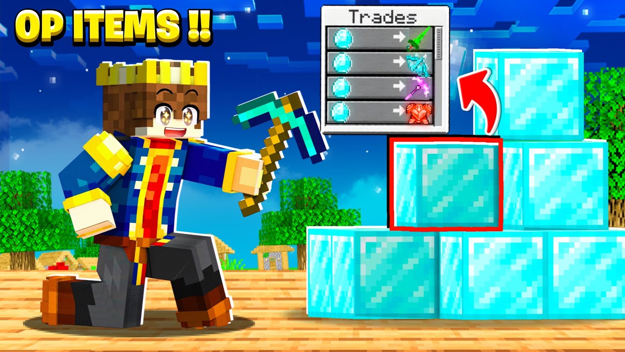 Minecraft, But Blocks Trade SUPER OP Items !!!! - YouTube
