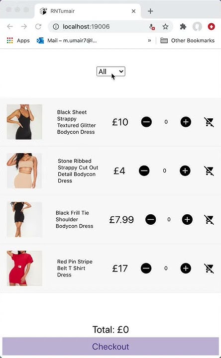 Shopping Cart | React Native - YouTube