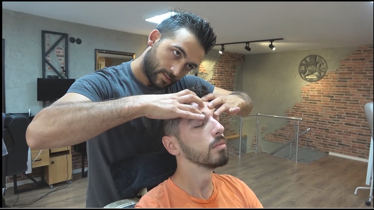 ASMR Turkish Barber Face, Head and Body Massage with Facial Care 300 ...