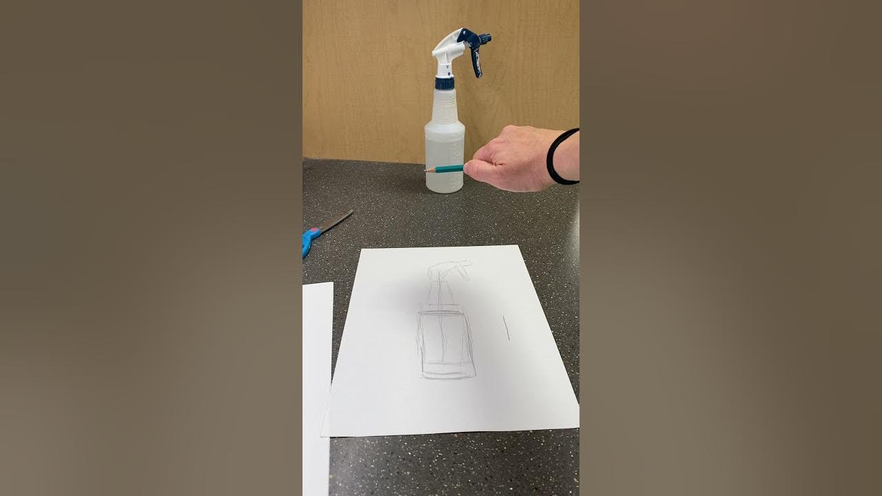 Observational drawing- step 2- sighting for proportions/angles - YouTube