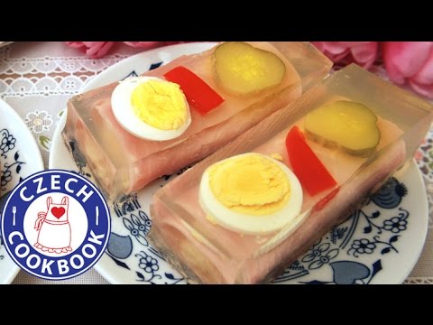 Ham Rolls in Gelatin Recipe - Šunkové závitky v aspiku - Czech Cookbook ...