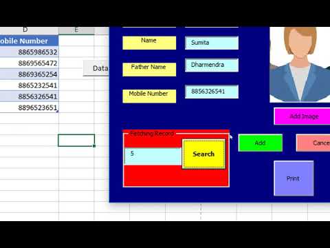 userform in excel vba - 5 | Print - YouTube