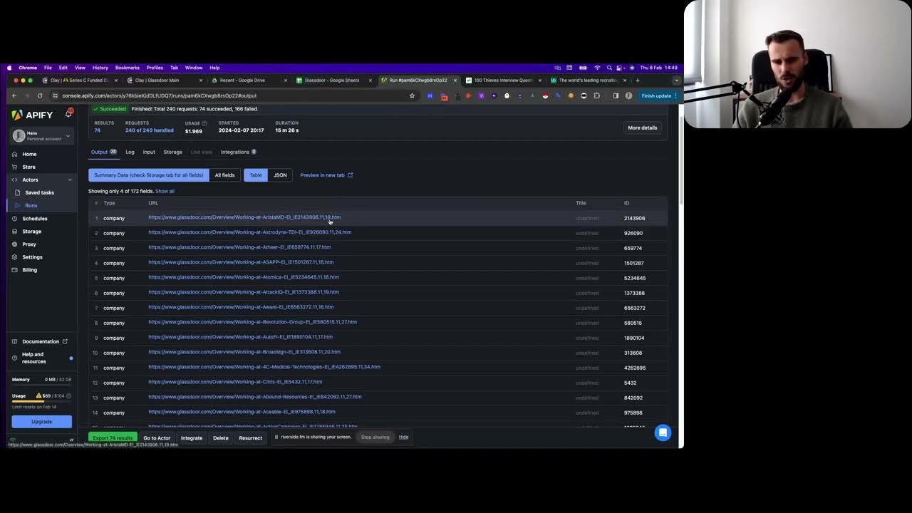 Recruiting dataset by scraping Glassdoor and using Clay + GPT - YouTube