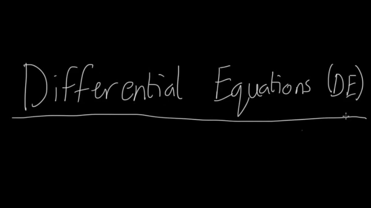 Modelling in SynBio Pt1: Differential Equations - YouTube