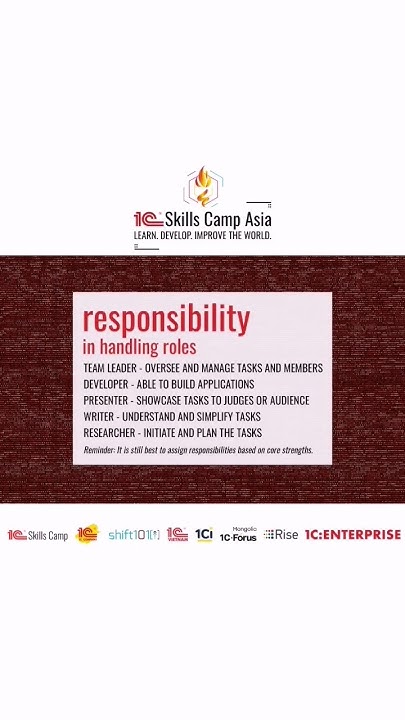 TIPS FOR A WINNING Team - 1C Skills Camp Asia - YouTube