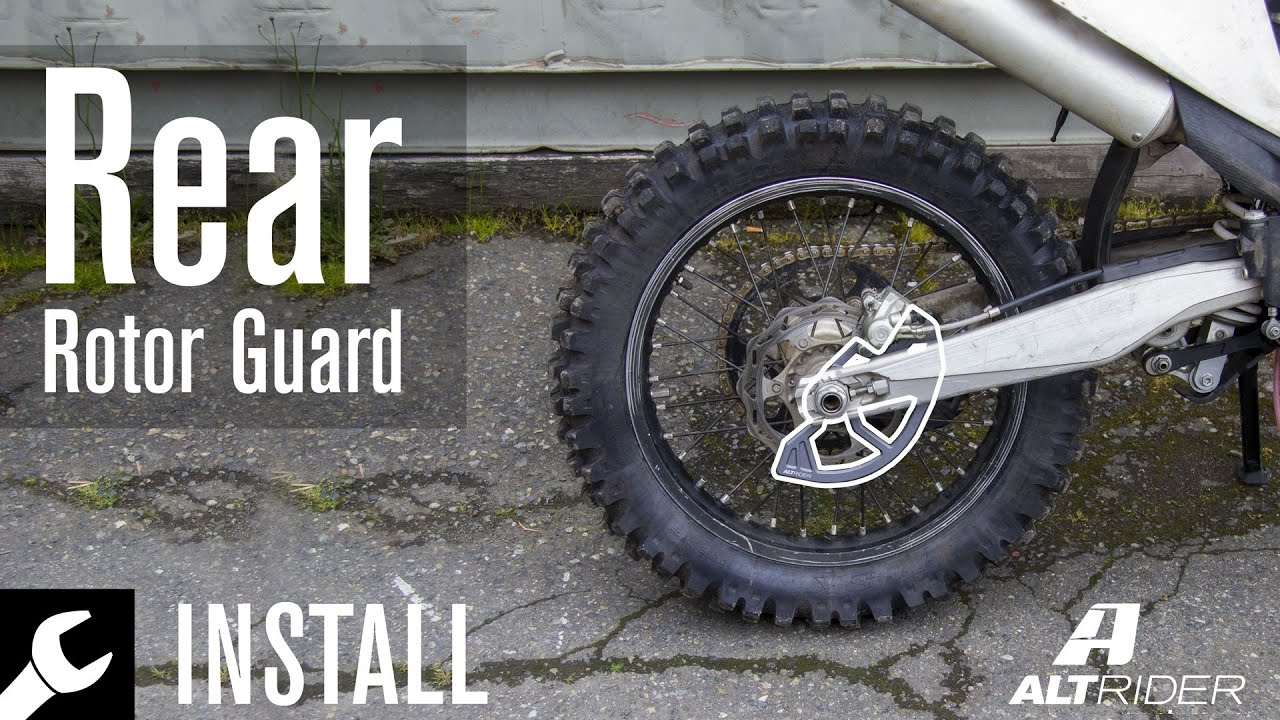 AltRider Dirt Bike Rear Rotor Guard Install - YouTube