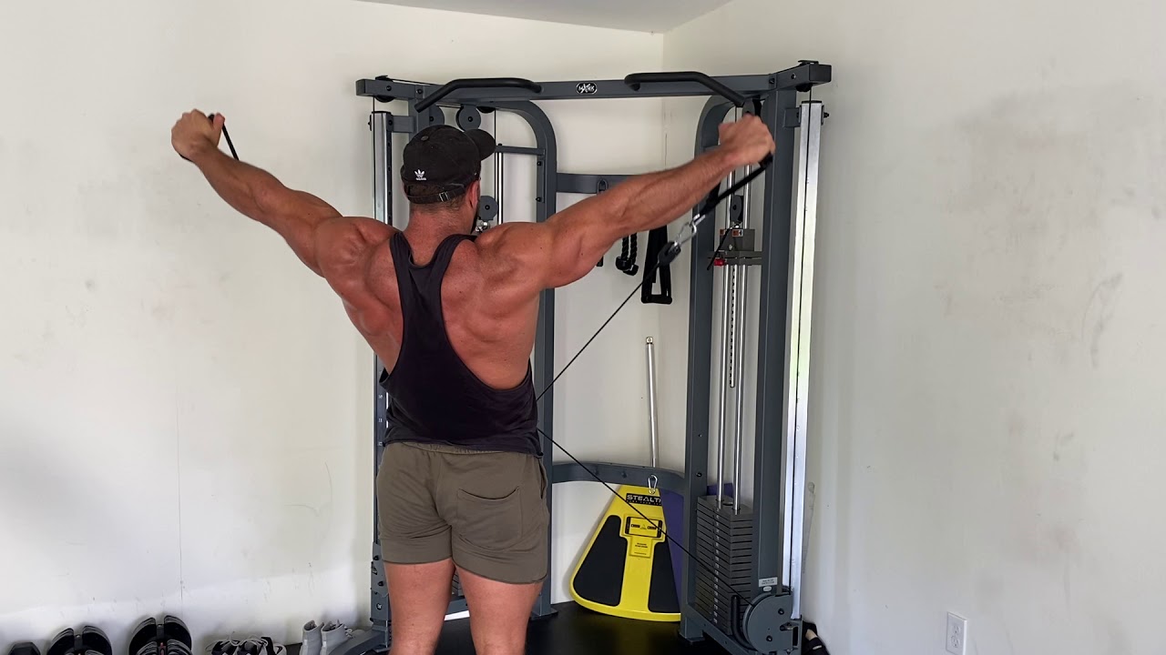 Cable half and full lateral raises - YouTube