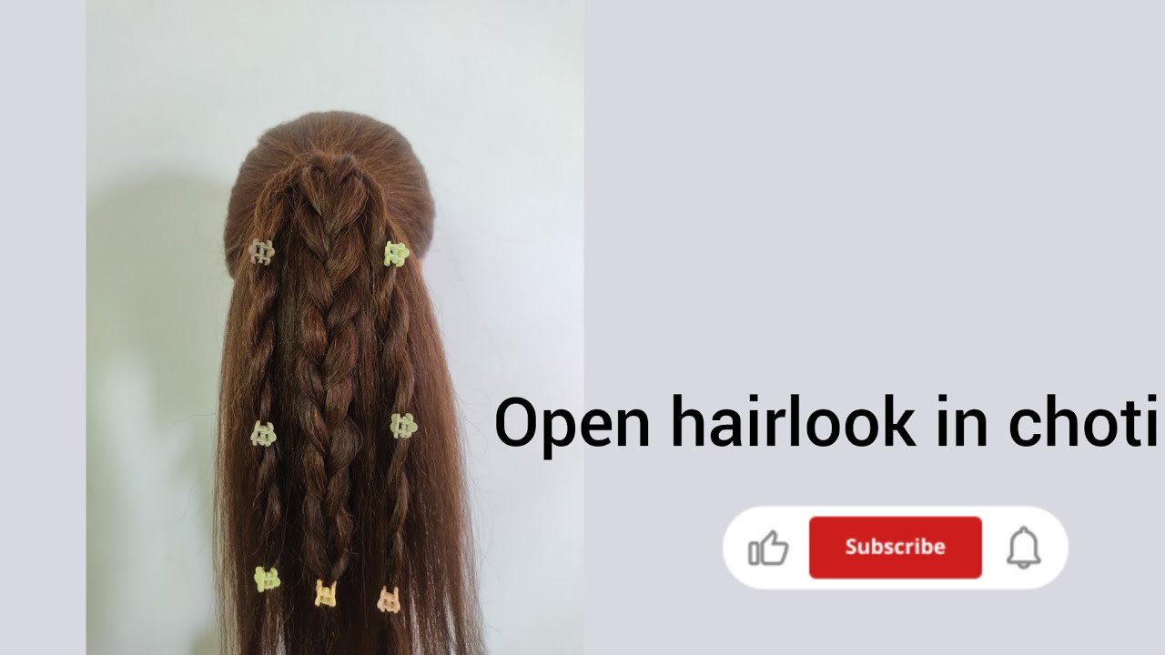 Open Hairlook in choti | ponytail hairstyle | #hairtutorial #trending # ...