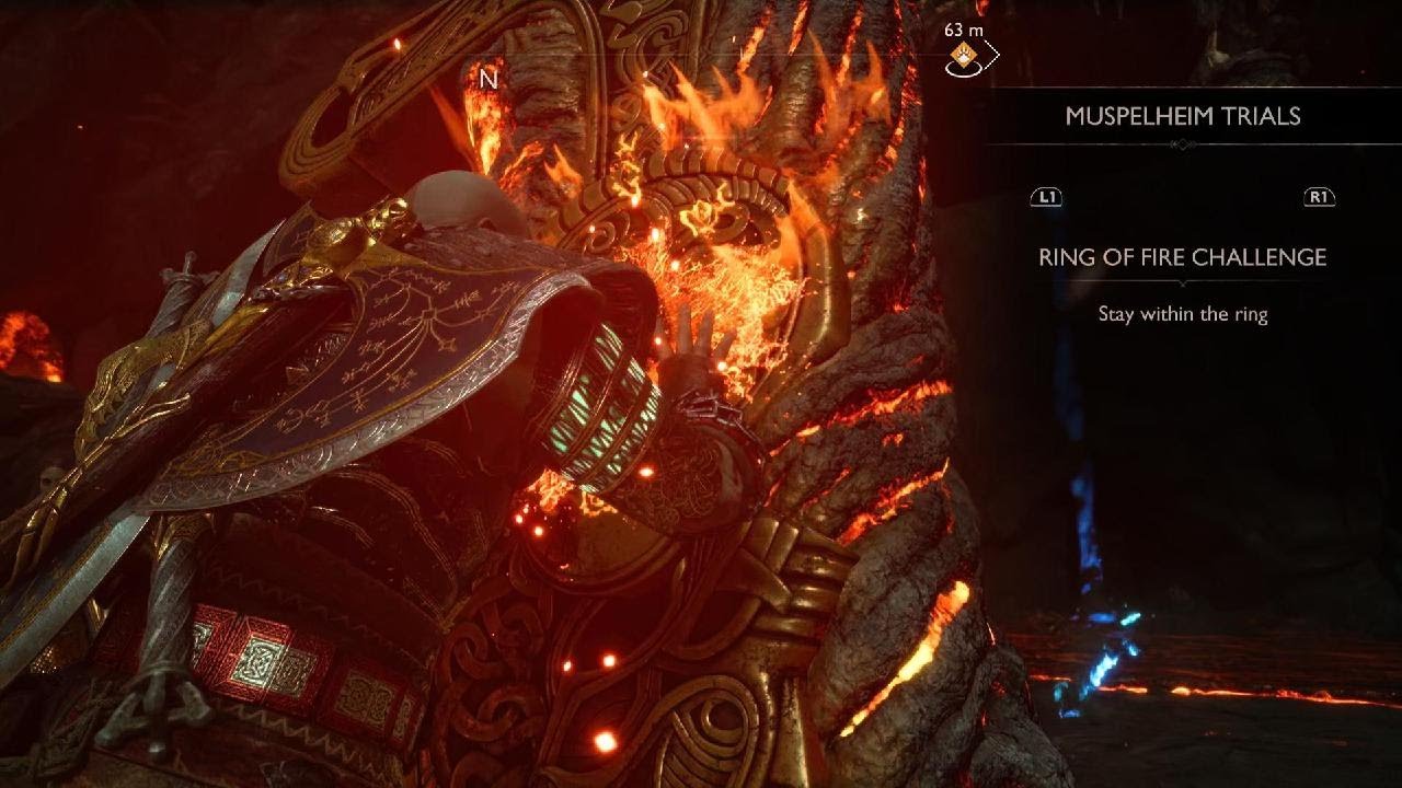 God of War Ragnarök NG+ - Muspelheim Ring of Fire Challenge - YouTube