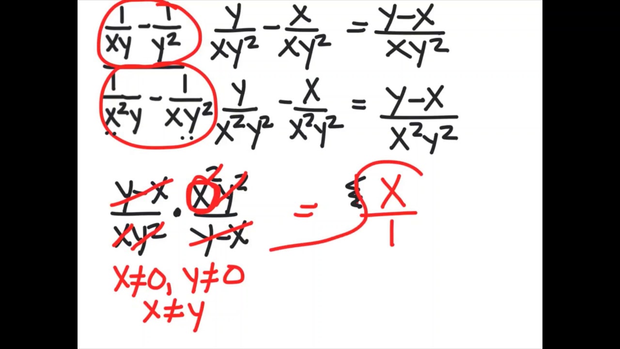 Complex Rational Expressions - YouTube