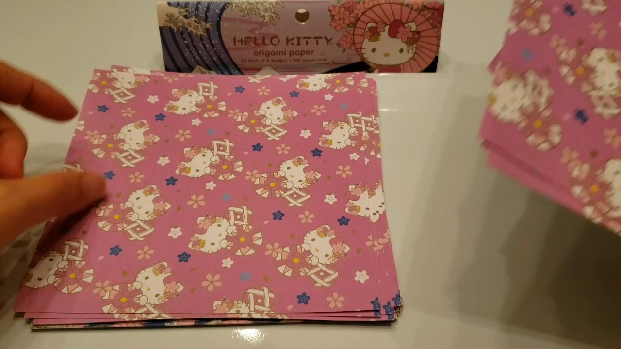 ASMR | Hello Kitty Origami Paper - YouTube